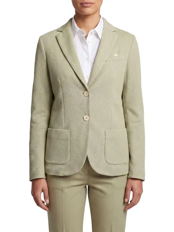 CIRCOLO 1901 Textured Single-breasted Jacket - Green