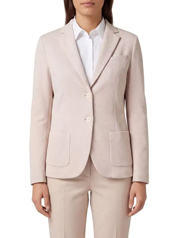 CIRCOLO 1901 Textured Single-breasted Jacket - White