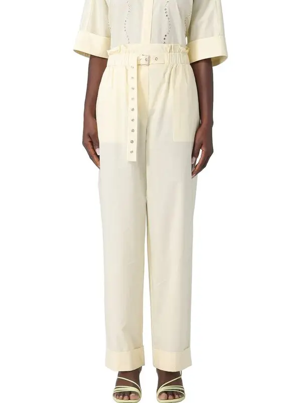 Liu Jo Tailored Belted Wide-leg Trousers - Yellow