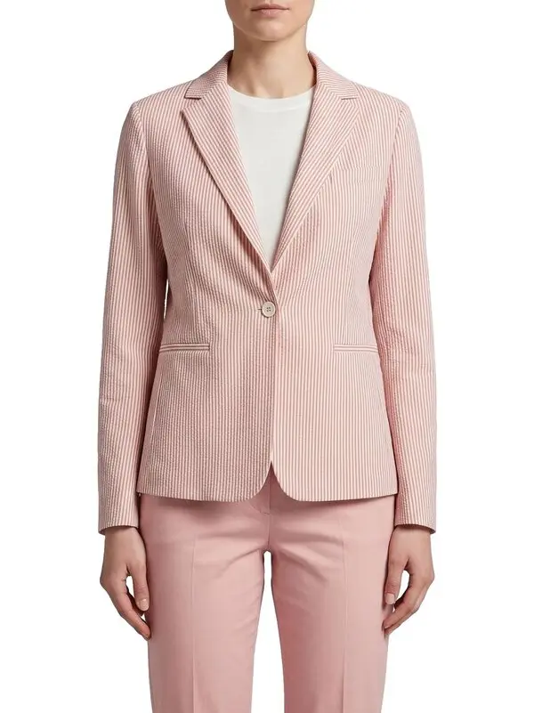 CIRCOLO 1901 Single Breasted Striped Jacket - Multicolor