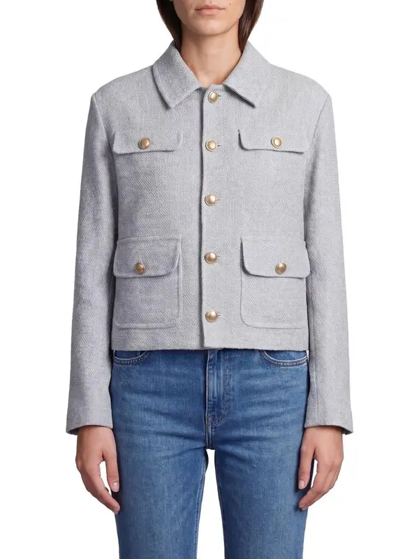 CIRCOLO 1901 Linen And Cotton Jacket - Grey