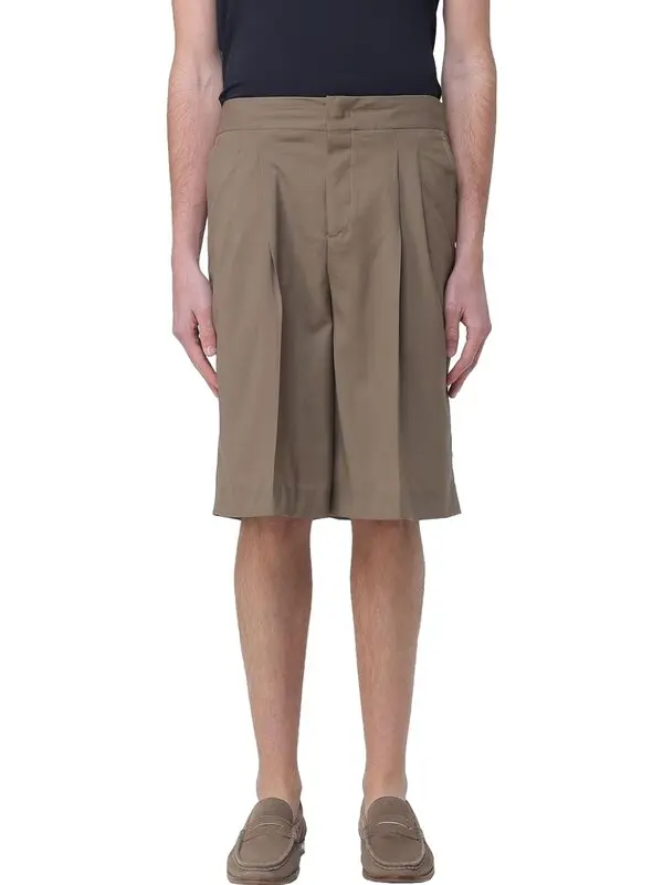 PT TORINO Pleated Tailored Shorts - Beige