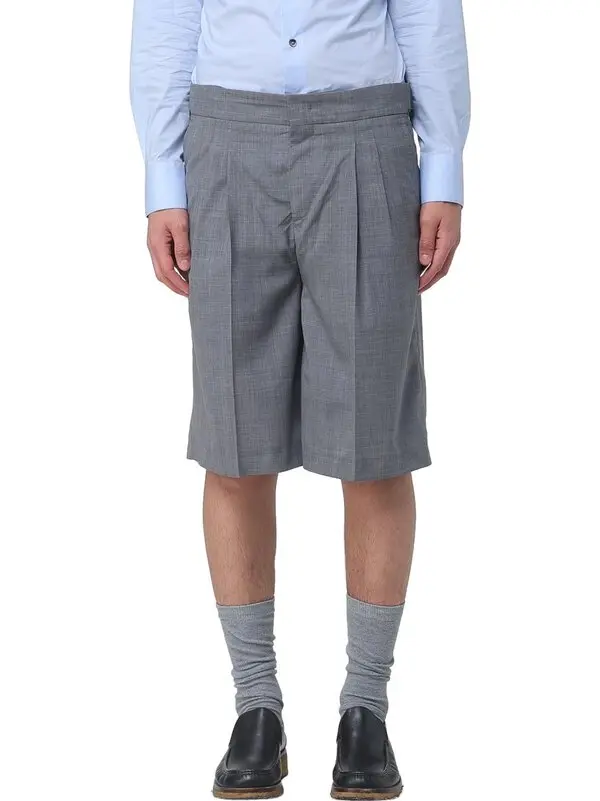 PT TORINO Pleated Tailored Shorts - Grey