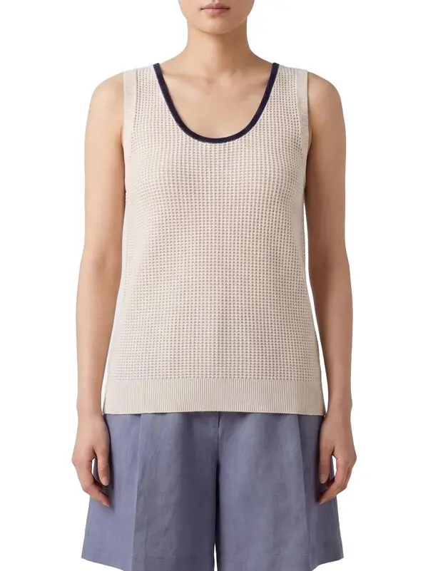 Brunello Cucinelli Sleeveless Knit Top - Beige