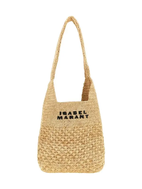 Isabel Marant Étoile Raffia Shoulder Bag - Sand