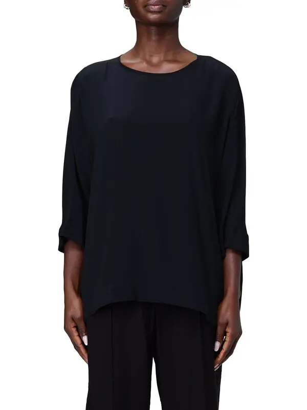 DONDUP Tie Detail Top - Black