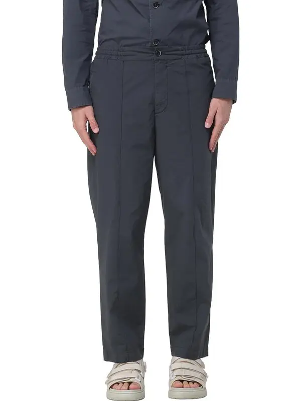Barena Venezia Stretch Cotton Wide Leg Trousers - Lead
