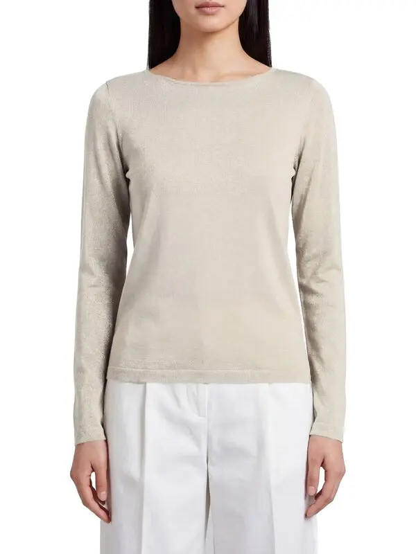 Brunello Cucinelli Long Sleeve Sweater - Beige