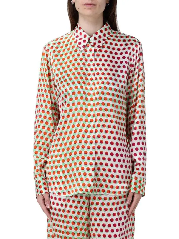 Dries Van Noten Polka Dot Silk Shirt - Ecru