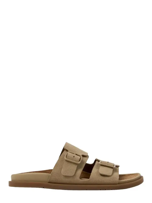 Camper Lluc Suede Sandals With Buckle Closure - Brown
