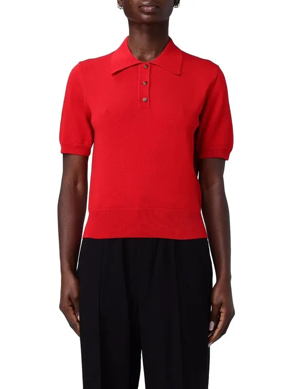 A.p.c. Short Sleeve Knit Polo - Red