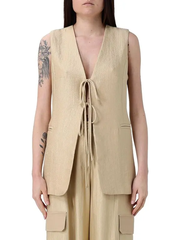 TWINSET Waistcoat - Gold