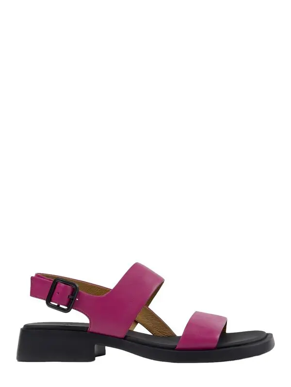 Camper Heeled Sandal - Burgundy