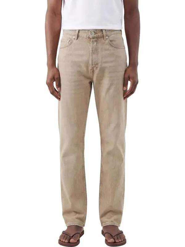 Our Legacy First Cut Straight Leg Jeans In Organic Cotton Denim - Green