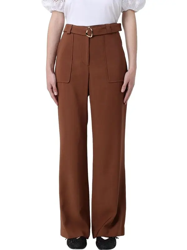 Liu Jo Tailored Wide-leg Trousers - Brown