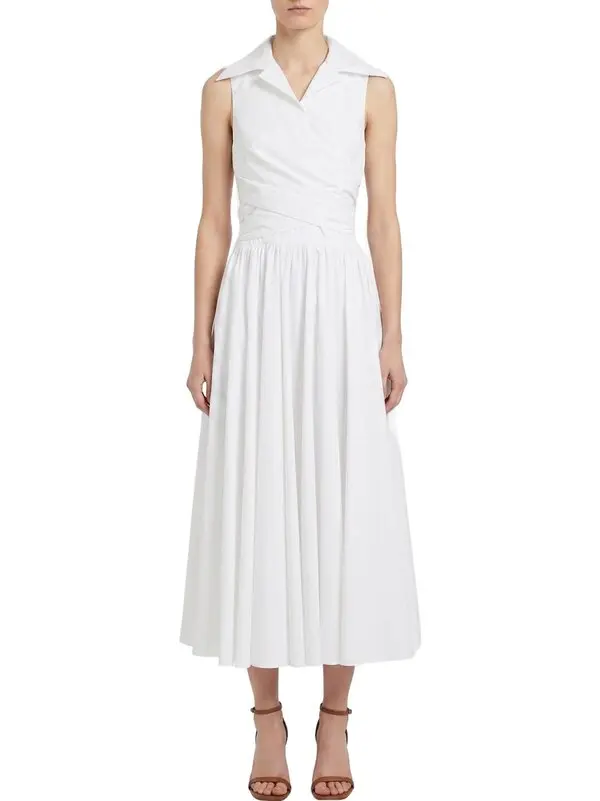 PATOU Sleeveless Midi Dress - White