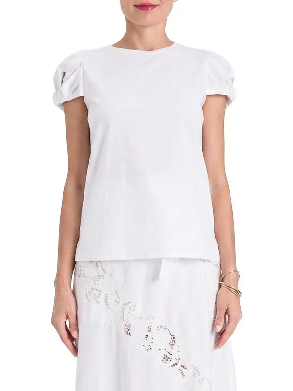 TWINSET Puff Sleeve Top - White