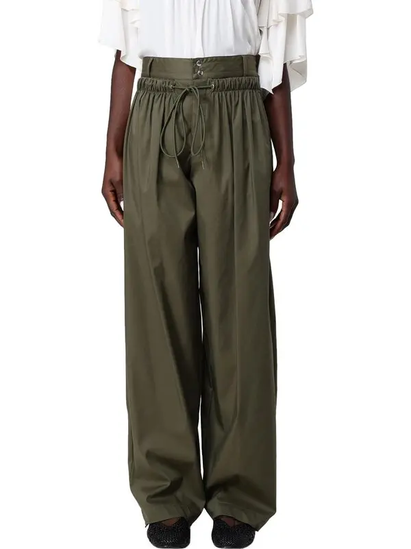 ANIYE BY Wide Leg Trousers With Drawstring Waist - Green