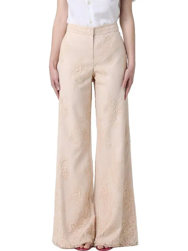 ANIYE BY Lace Detailed Wide Leg Trousers - Pink