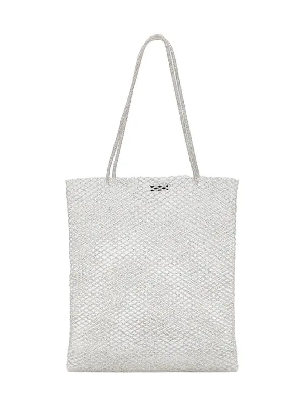 CORDERA Woven Tote Bag - Silver
