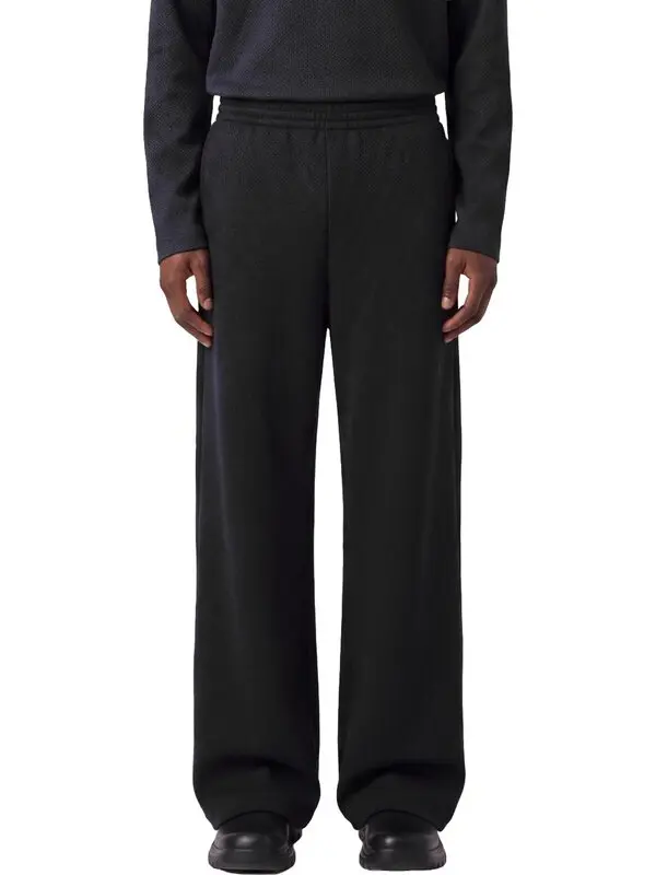 MAISON MARGIELA Textured Wide-leg Pants - Black