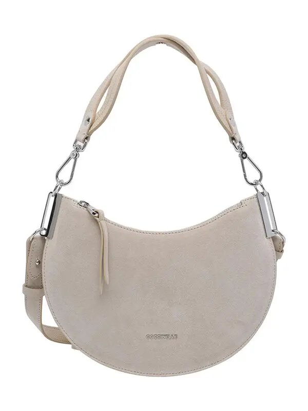 COCCINELLE Suede Shoulder Bag - Beige
