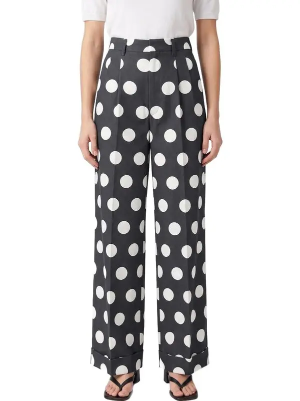 Junya Watanabe Polka Dot Wide-leg Trousers - Black