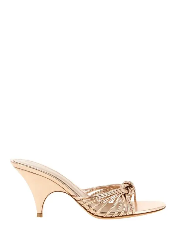 GIANVITO ROSSI Sofia Laminated Nappa Leather High-heeled Mules - Pink