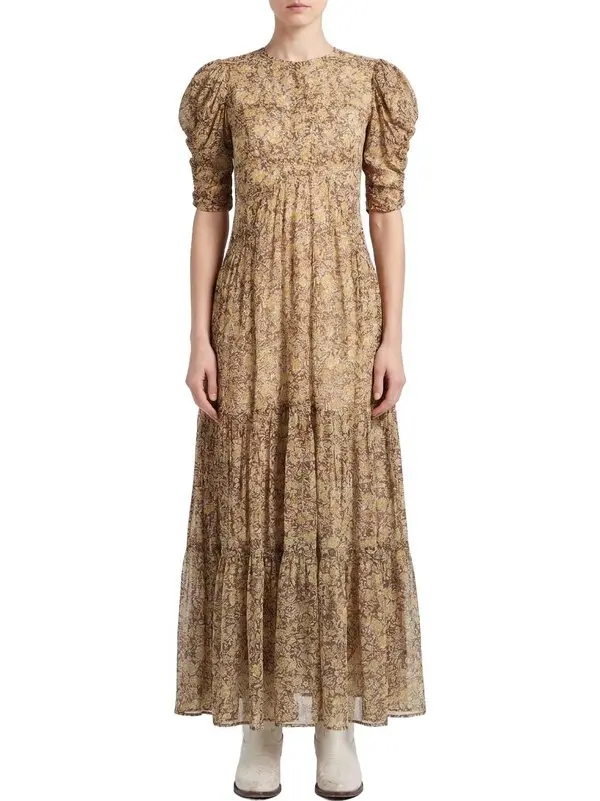Isabel Marant Étoile Floral Print Maxi Dress - Brown