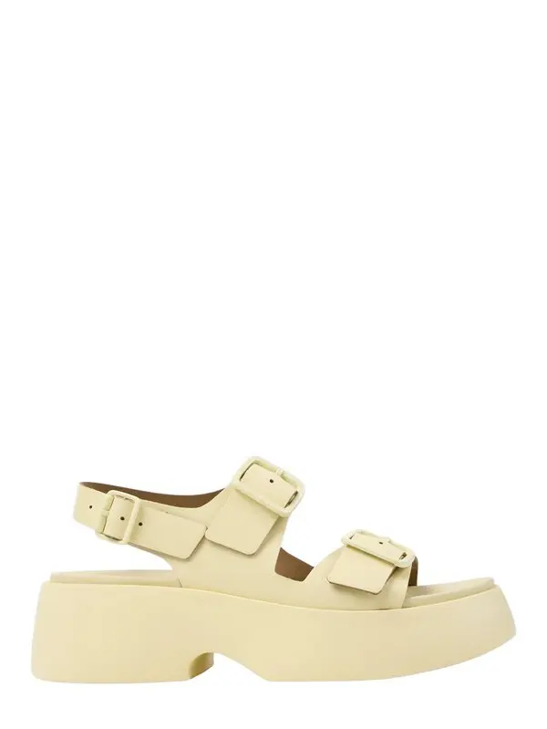 Camper Heeled Platform Sandals - Yellow