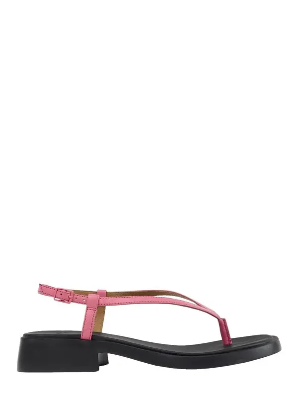 Camper Dana Leather Thong Sandals - Pink