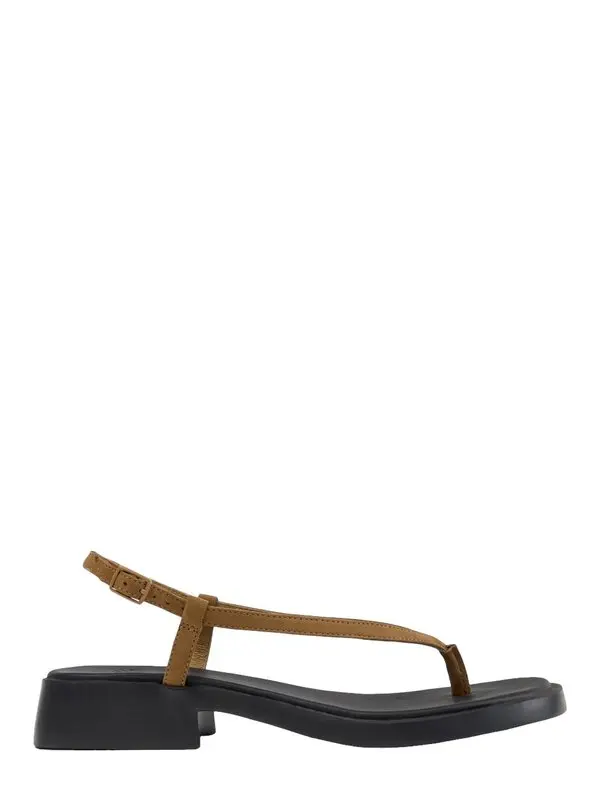 Camper Suede Thong Sandal - Brown
