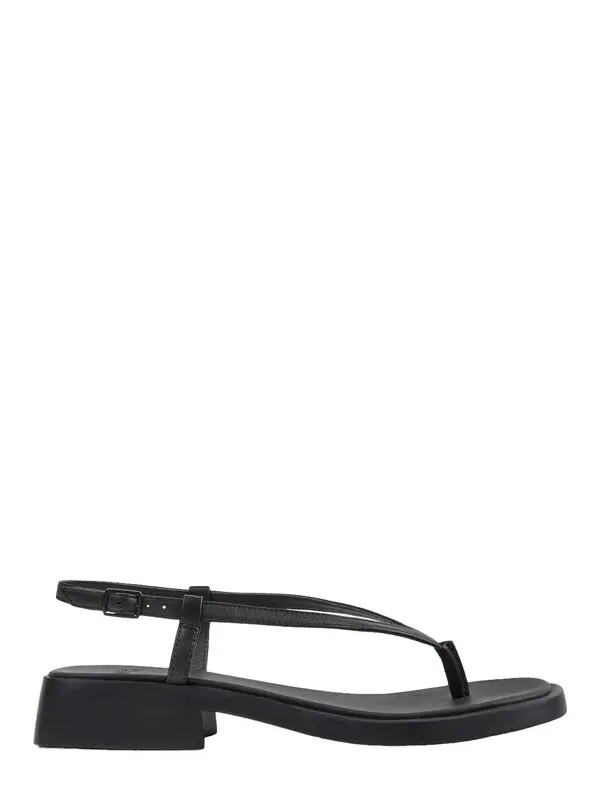 Camper Heeled Thong Sandals - Black