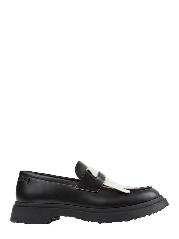 Camper Leather Loafers With Fringe Detailing - Black