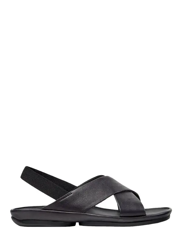 Camper Right Isla Leather Slingback Sandals - Black