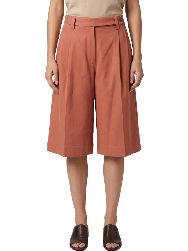 Brunello Cucinelli Pure Linen Bermuda Shorts - Orange
