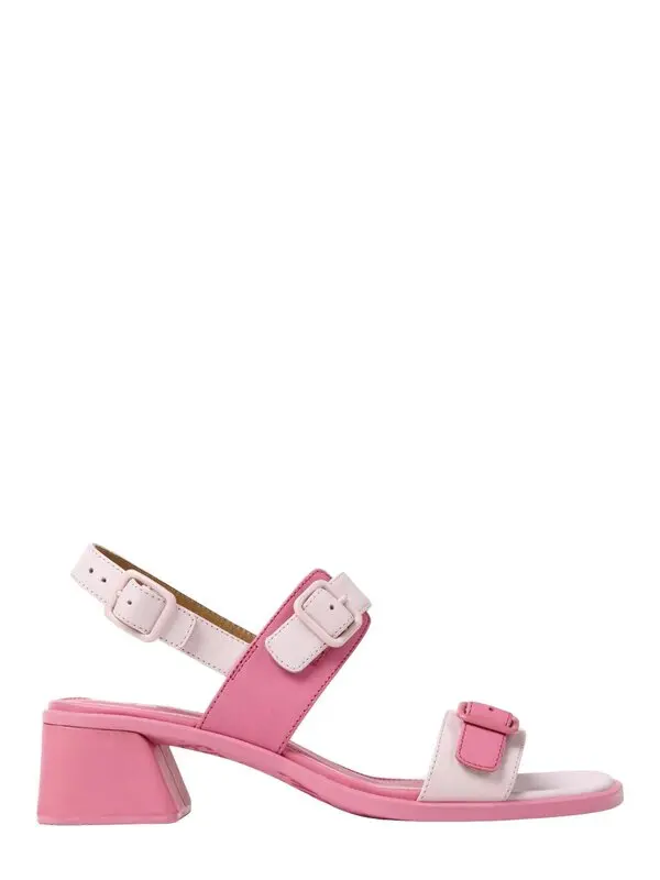 Camper Twins Leather Slingback Sandals - Pink