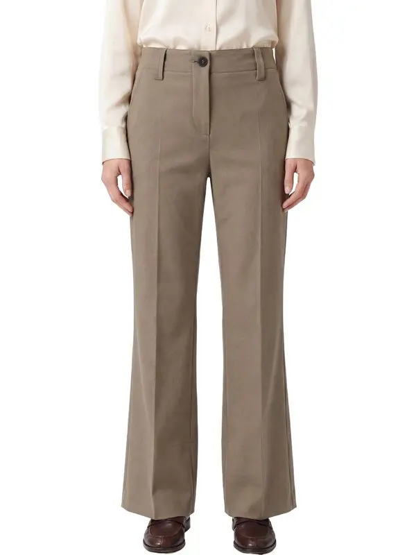 Brunello Cucinelli Tailored Cotton Trousers - Green