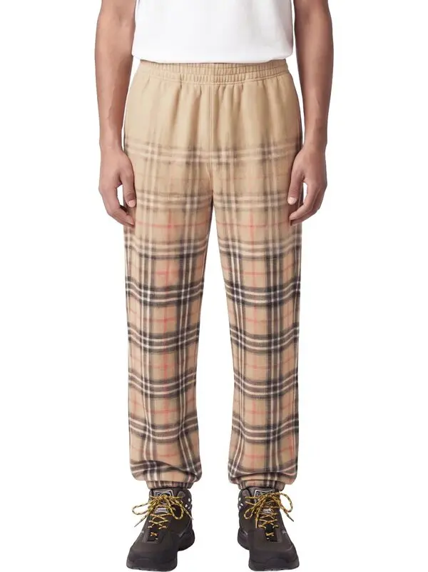 Burberry Checked Trousers - Beige