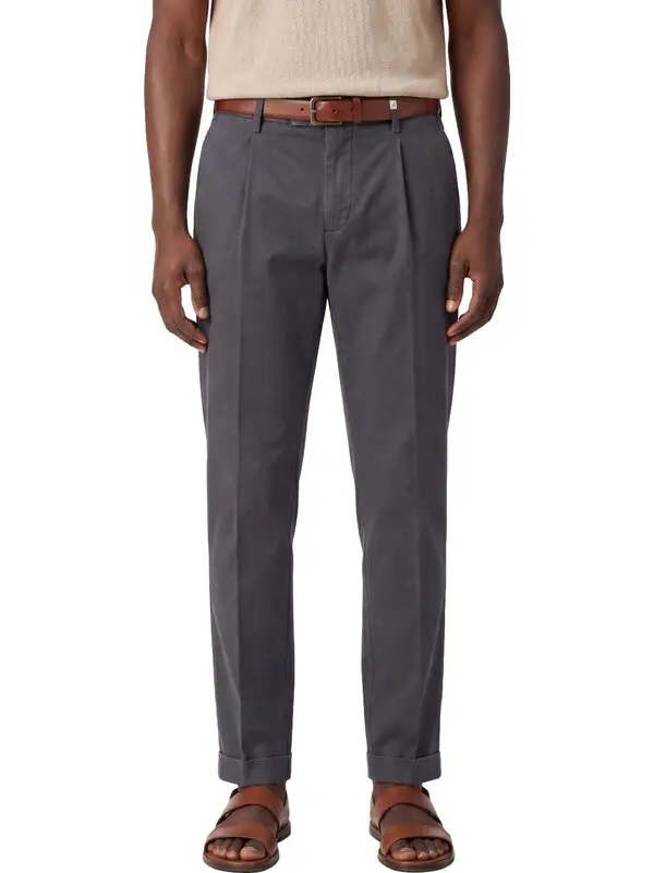 MYTHS Tailored Pleated Trousers - Black