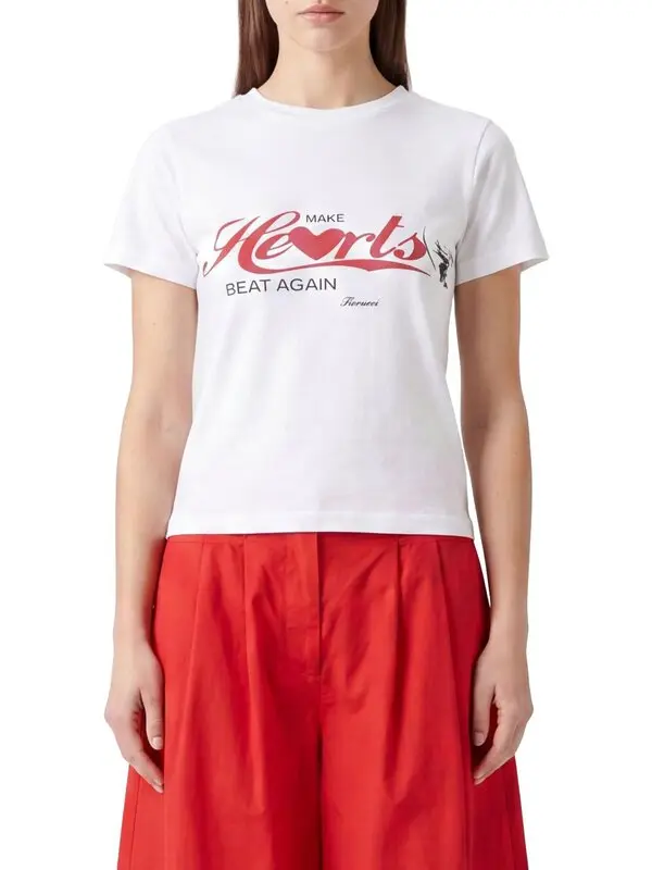 Fiorucci Cotton T-shirt With Logo - White 1