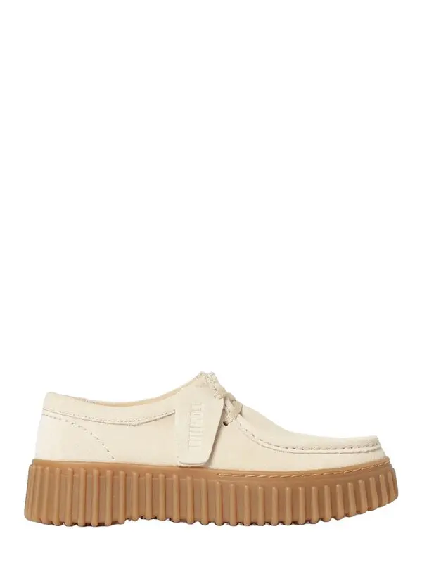 Clarks Suede Oxford Shoes - Beige
