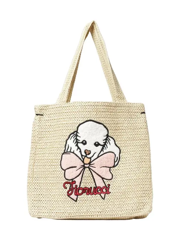 Fiorucci Woven Tote Bag - Beige