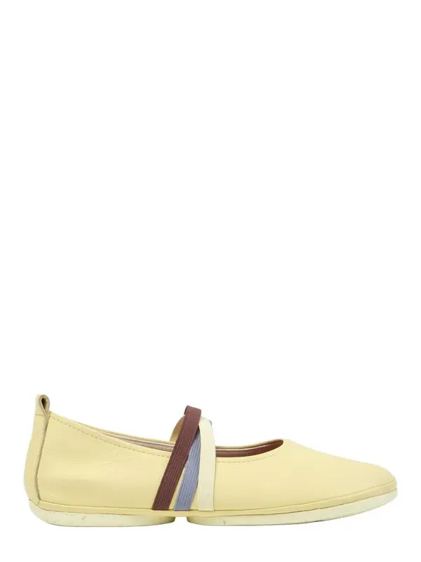 Camper Twins Leather Ballerinas - Yellow