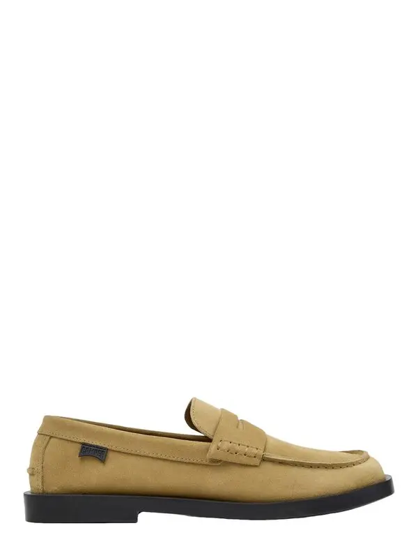 Camper Don Suede Loafers With Saddle Strap - Brown