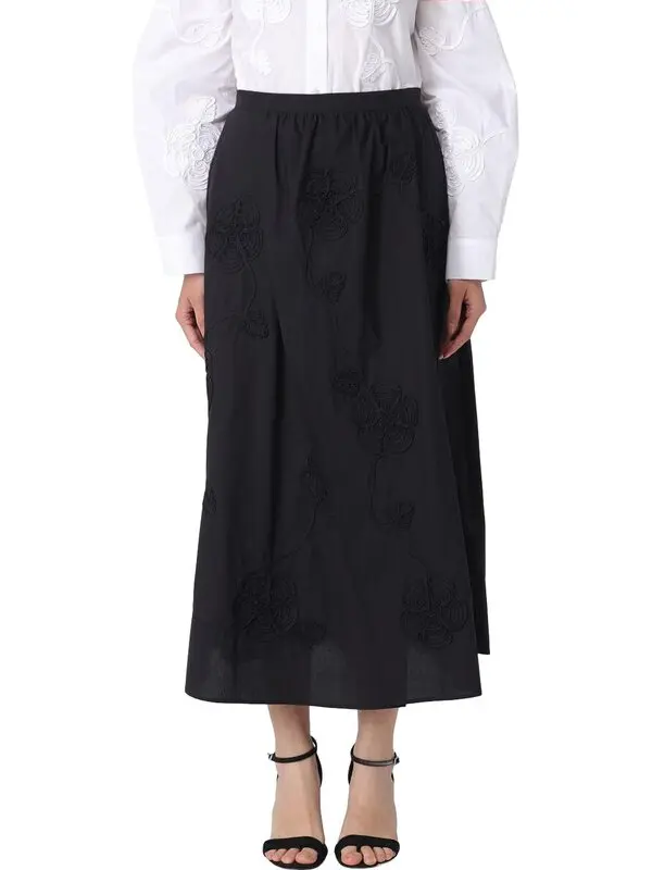 Liu Jo Embroidered Wrap Skirt - Black
