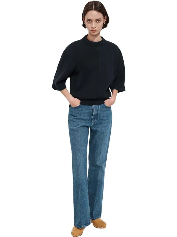 Bottega Veneta Medium Indigo Flared Jeans - Mid Blue