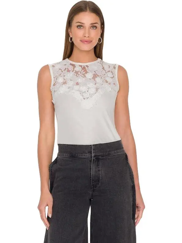 Generation Love Trina 3d Lace Sleeveless Top - White