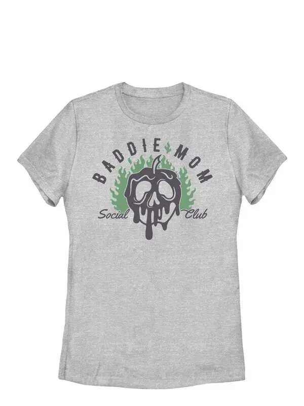 Disney Villains Baddie Mom Social Club Graphic T-shirt - Athletic Heather