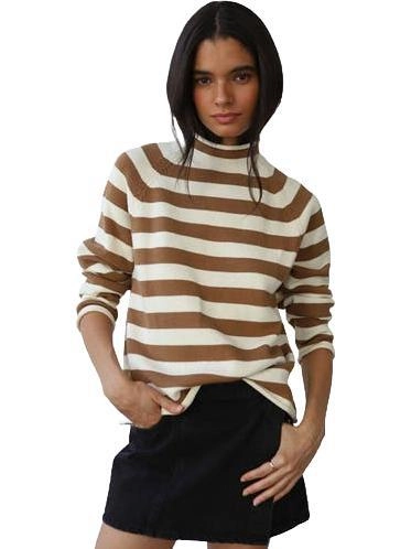 Callahan Mock Neck Long-sleeve Top - Ginger Root